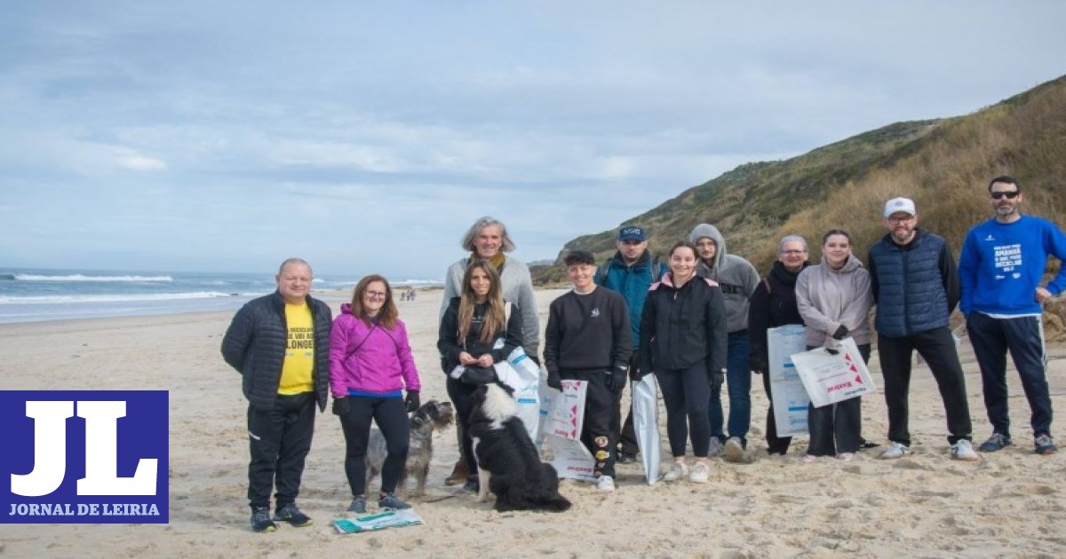 Jornal de Leiria - Voluntários retiram 130 quilos de lixo da Praia da Légua